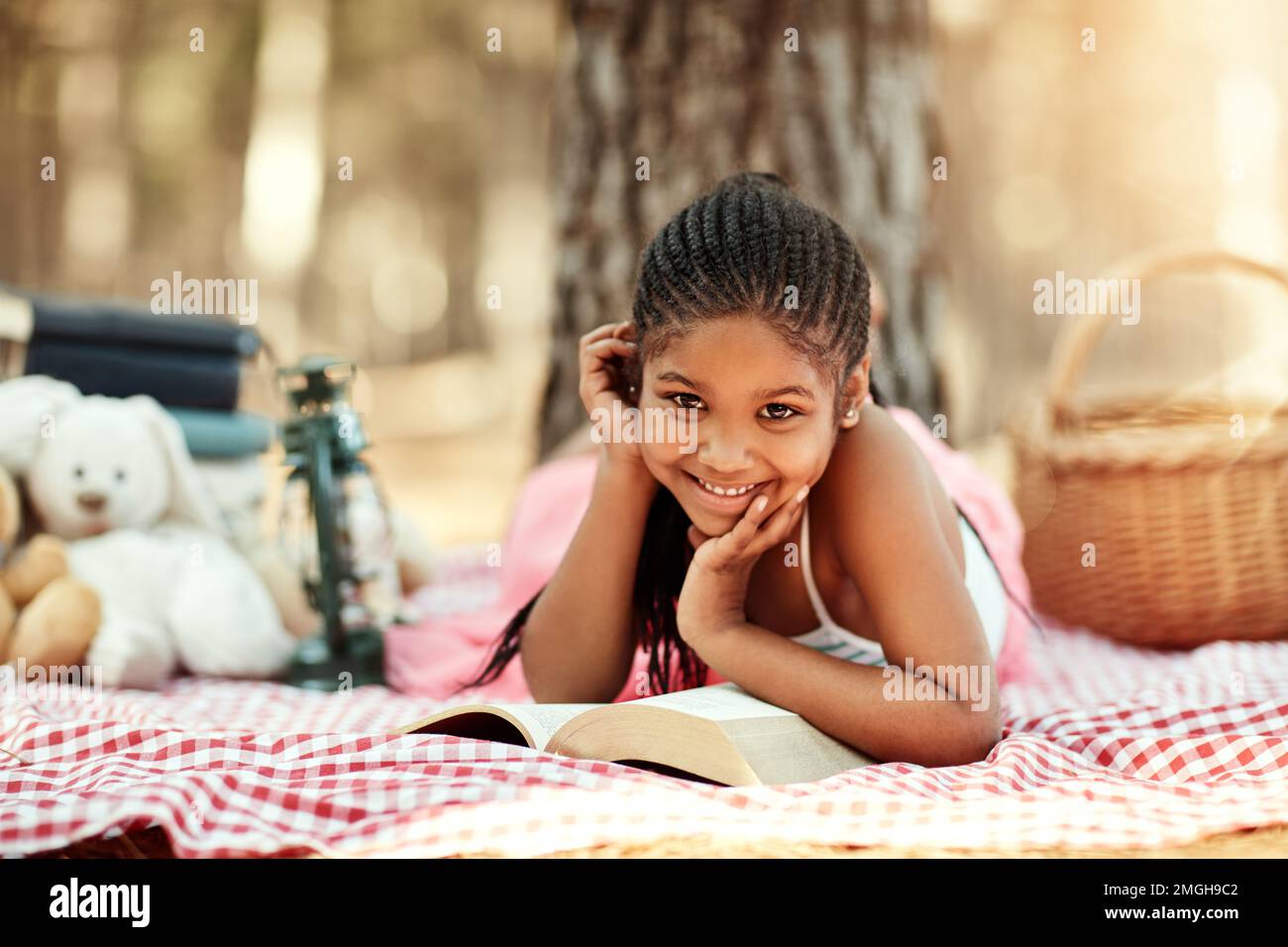 I want to read lots and lots of books. Portrait of a little girl ...