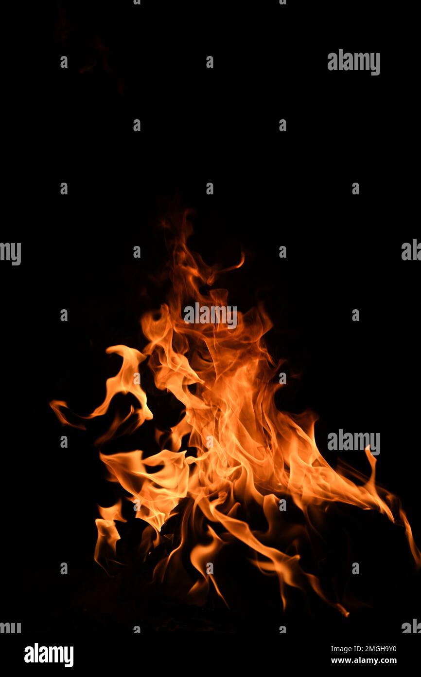 The fire, burning flame. Large burning flaming fire Stock Photo - Alamy