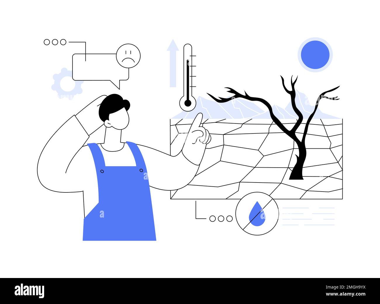 Drought abstract concept vector illustration Stock Vector Image & Art ...