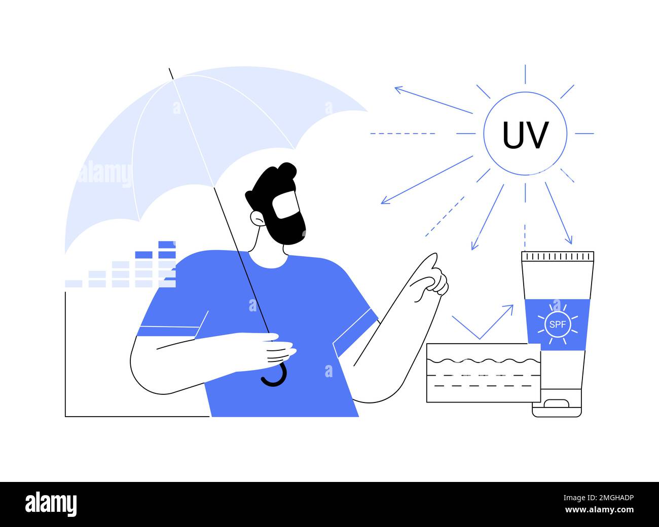 Ultraviolet radiation abstract concept vector illustration Stock Vector Image & Art - Alamy