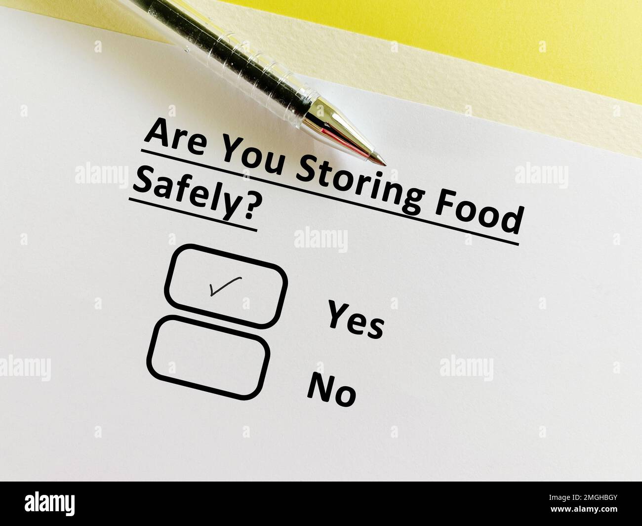 A person is answering question about food manufacturing. He is storing ...