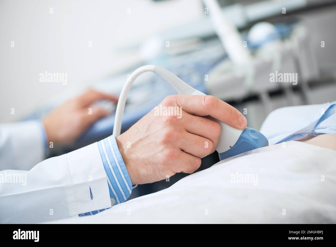 Sonogram procedure at modern hospital Stock Photo - Alamy