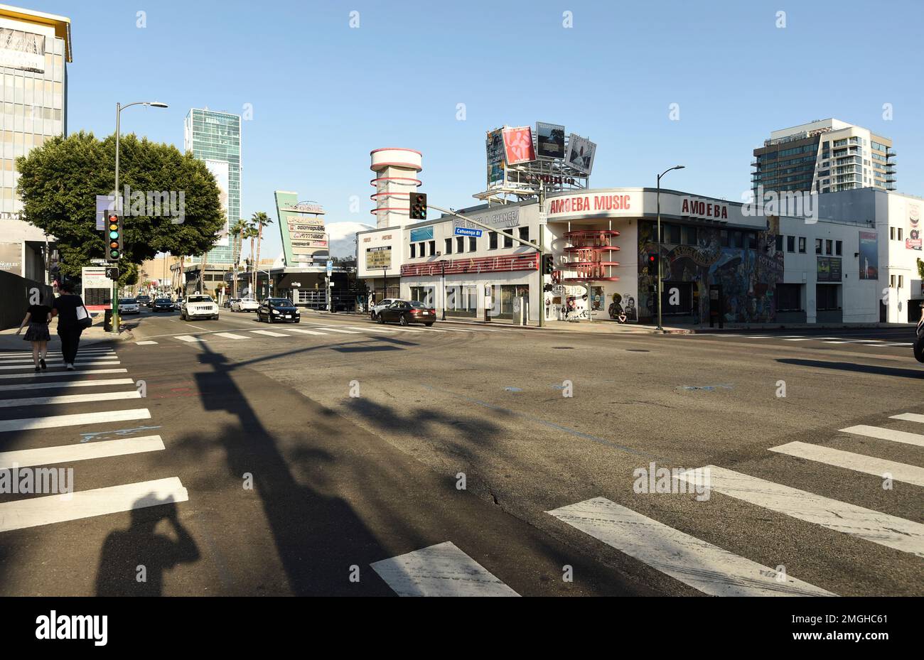 The original Hollywood location of Amoeba Music is pictured, Tuesday ...