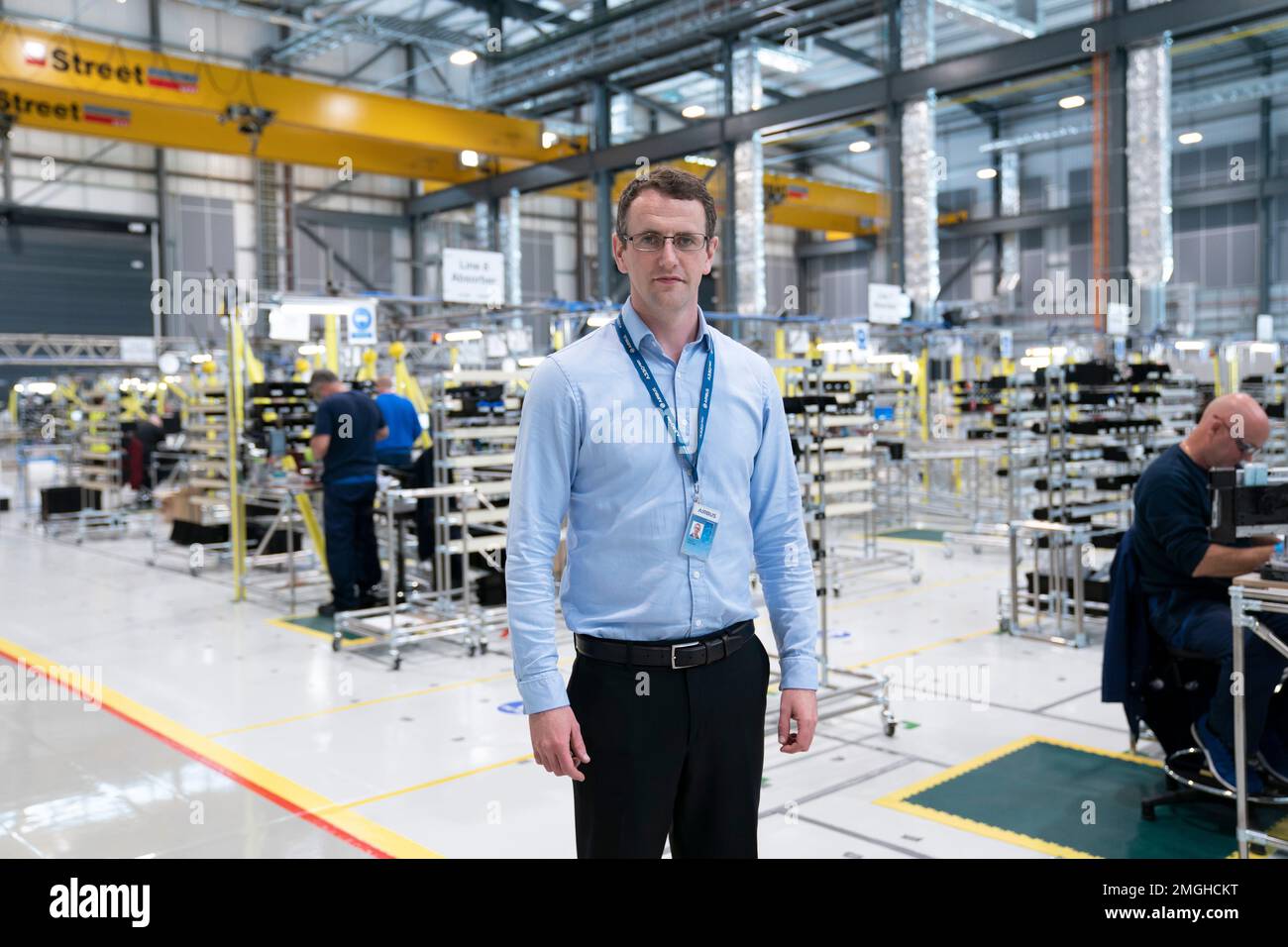 Martin Bolton, Head of Ventilator Assembly at Airbus poses for a ...