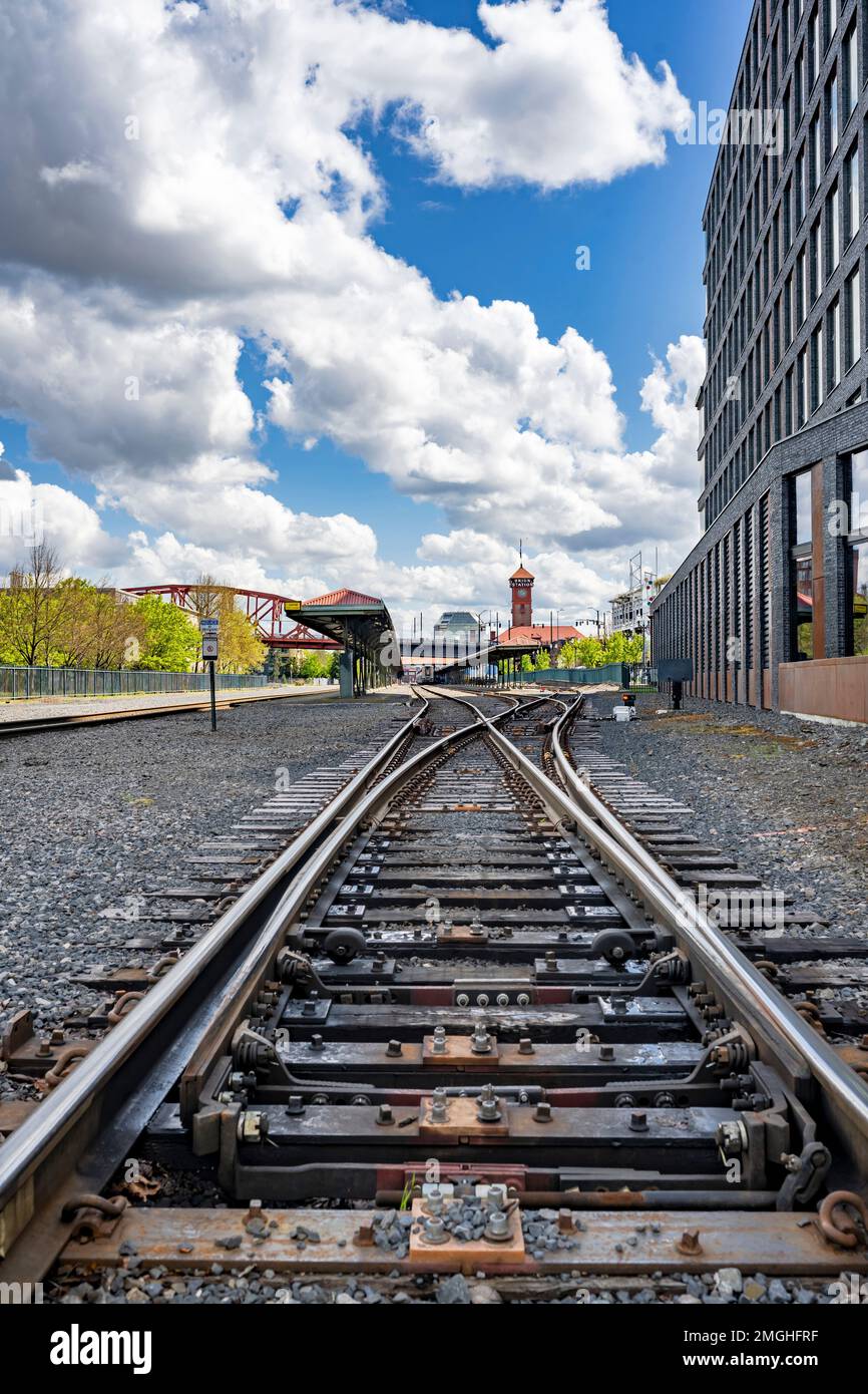Area of residential and office high-rise buildings of a modern exterior ...