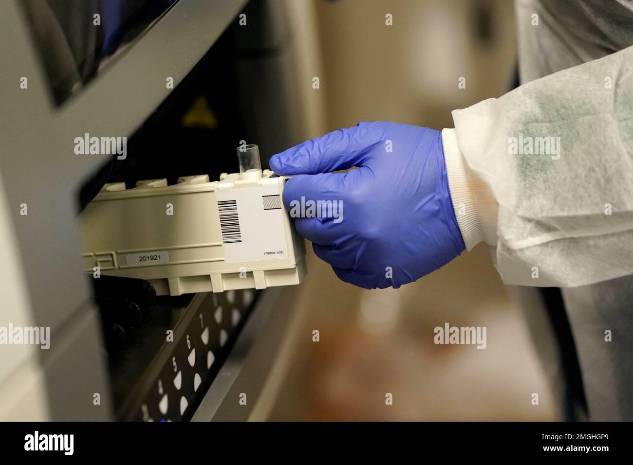 Julie Janke, a medical technologist at Principle Health Systems and ...