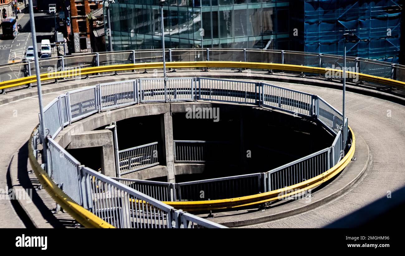 Parking lot ramp in a busy city Stock Photo - Alamy