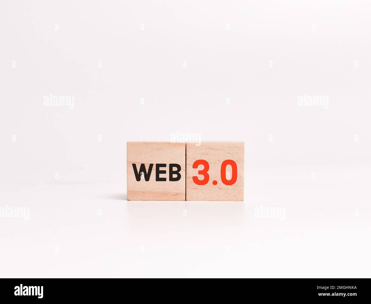 WEB 3.0 written on wooden cubes isolated on white background. v Stock ...