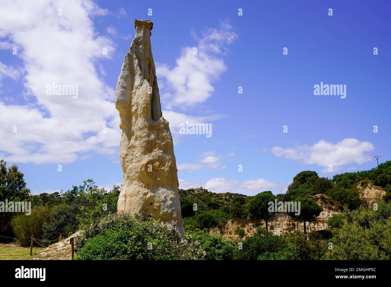 stone hill Sight Organs of Orgues Ille sur Tet in south France Stock ...
