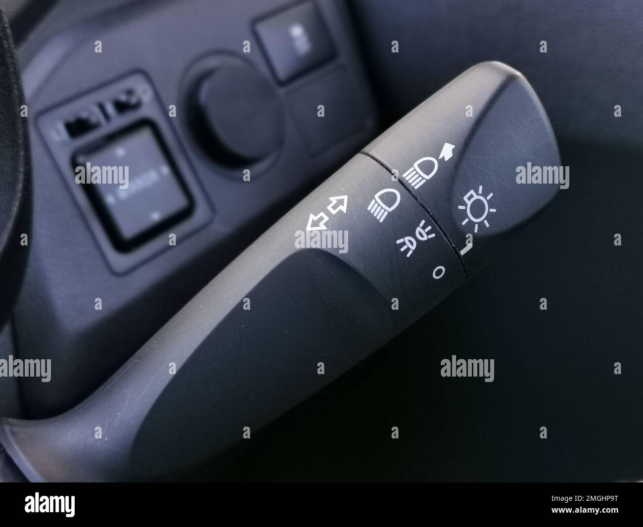 Close up image of car signal switch. v Stock Photo - Alamy