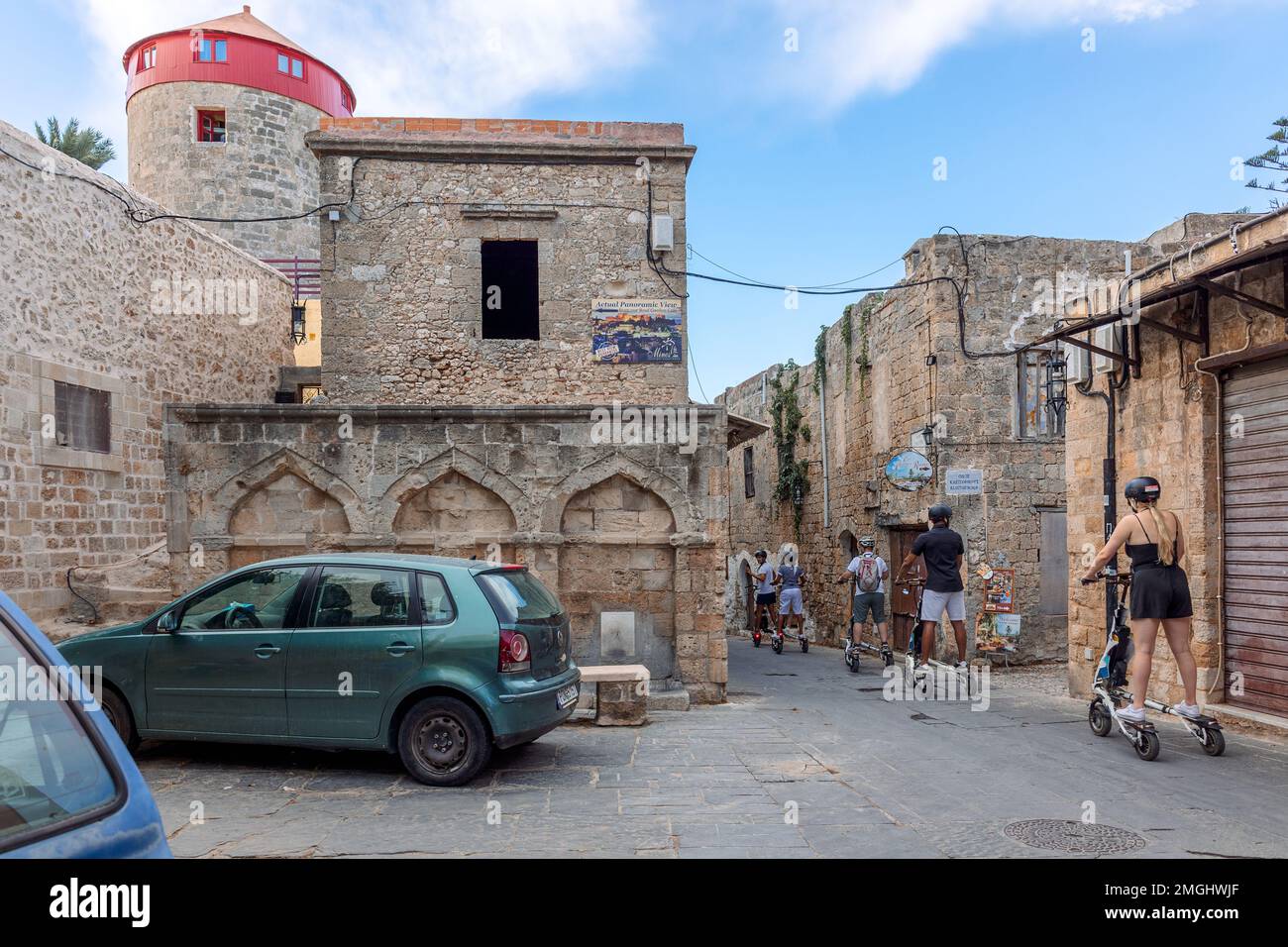Rhodes, Greece - August 24, 2022: Street view of old town of Rhodes ...