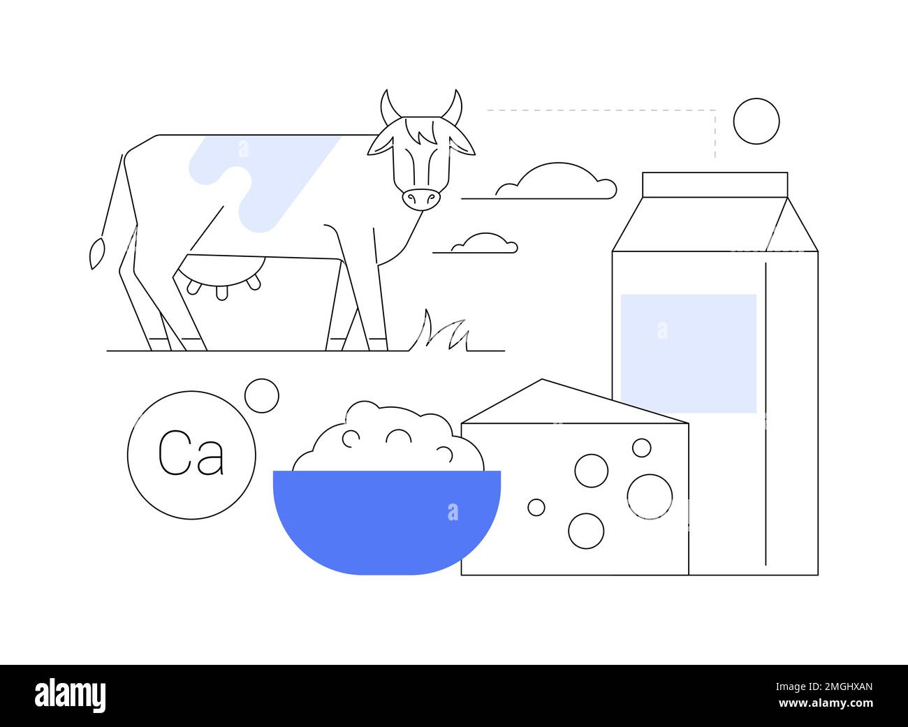 Dairy products abstract concept vector illustration Stock Vector Image ...