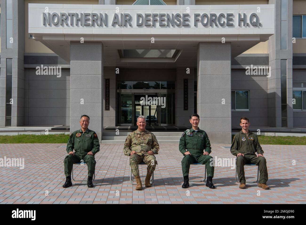 U.S. Air Force Lt. Gen. James Jacobson, center left, Pacific Air Forces ...