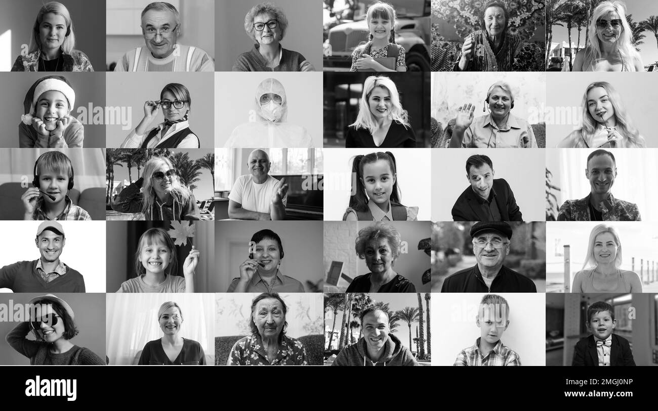 Beautiful happy people in front of a background Stock Photo - Alamy