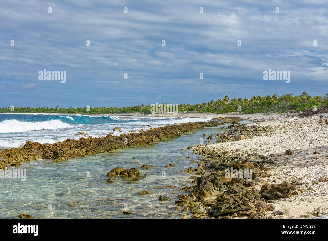 French Polynesia, Rangiroa: beach and coast along Tiputa Stock Photo ...
