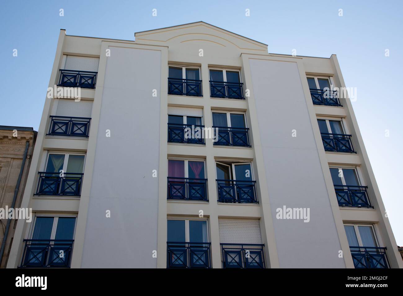 block of flats modern white contemporary residential new building with ...