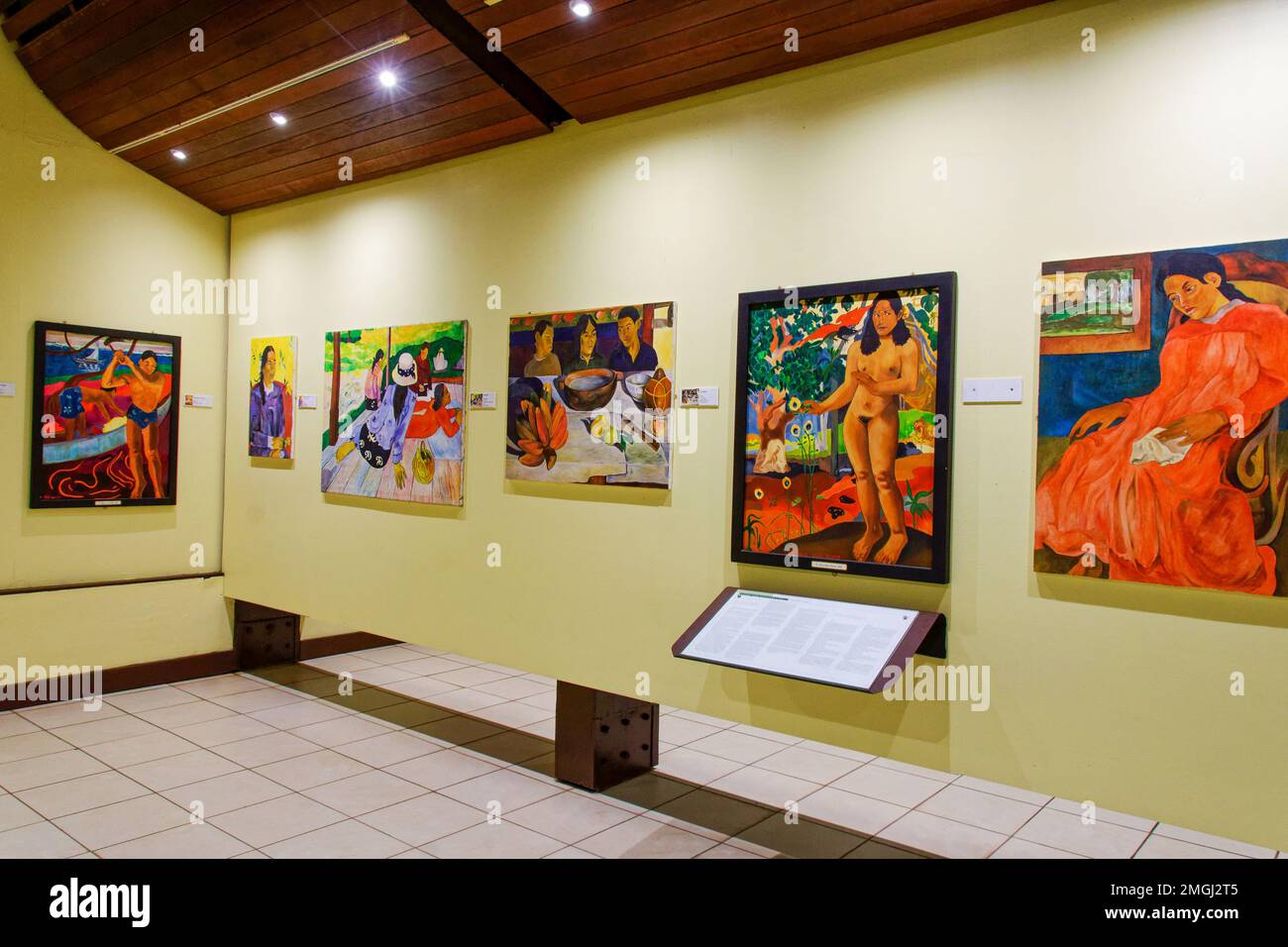 French Polynesia, Hiva Oa: the Paul Gauguin Cultural Centre Stock Photo ...