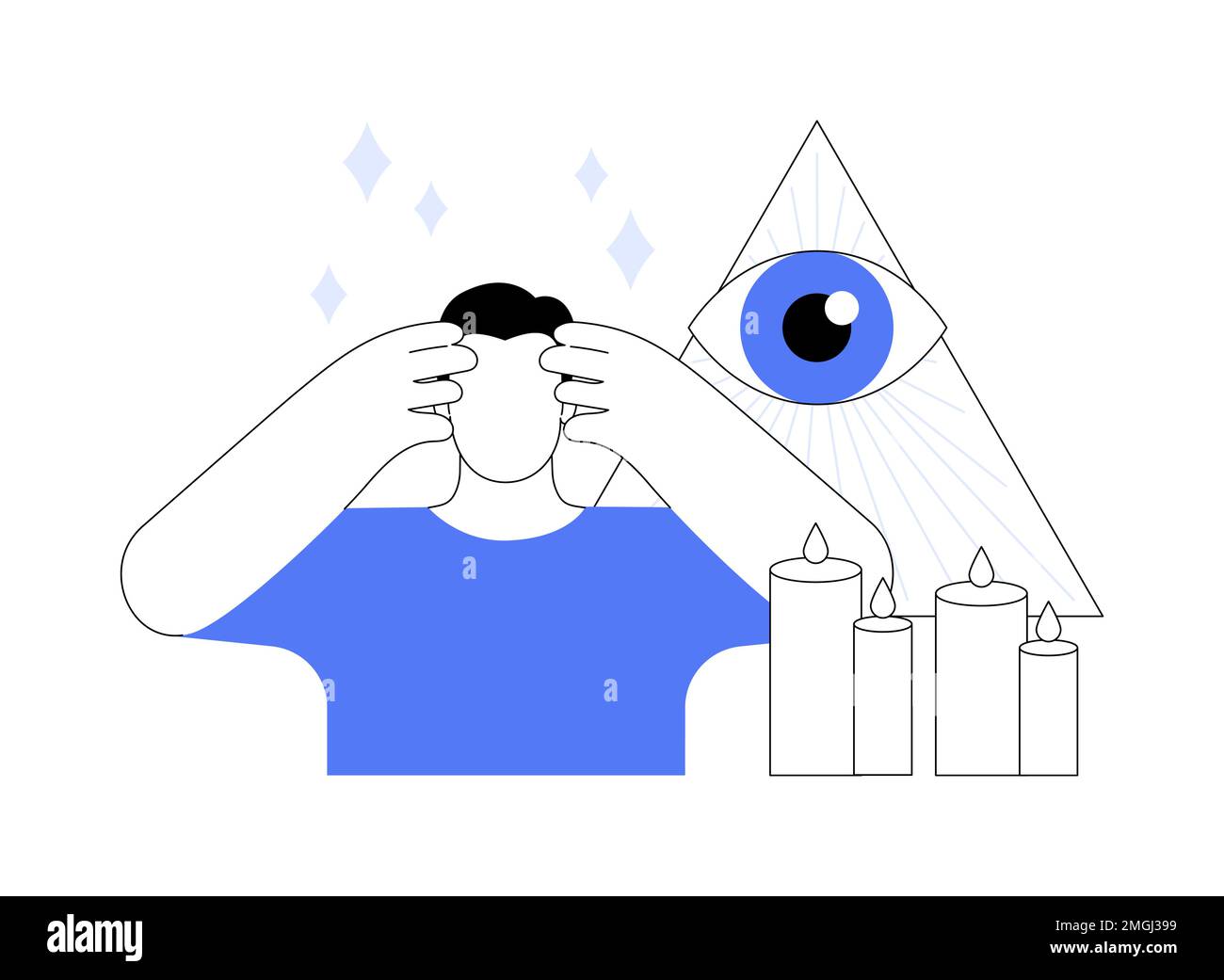 Clairvoyance ability abstract concept vector illustration Stock Vector ...