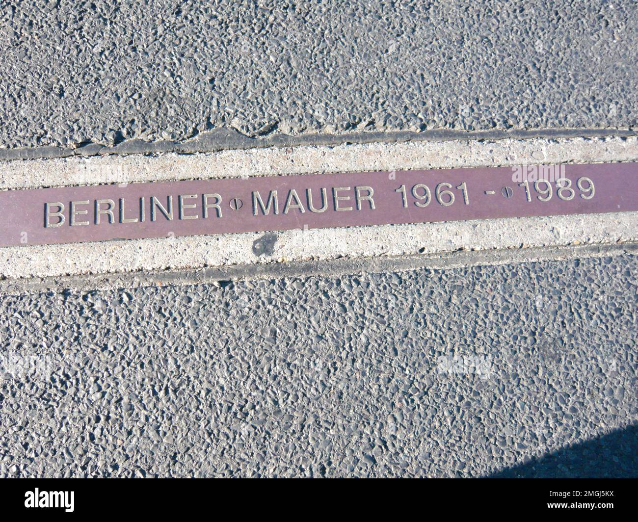 berliner mauer german text means Berlin wall place sign with dates 1961 ...