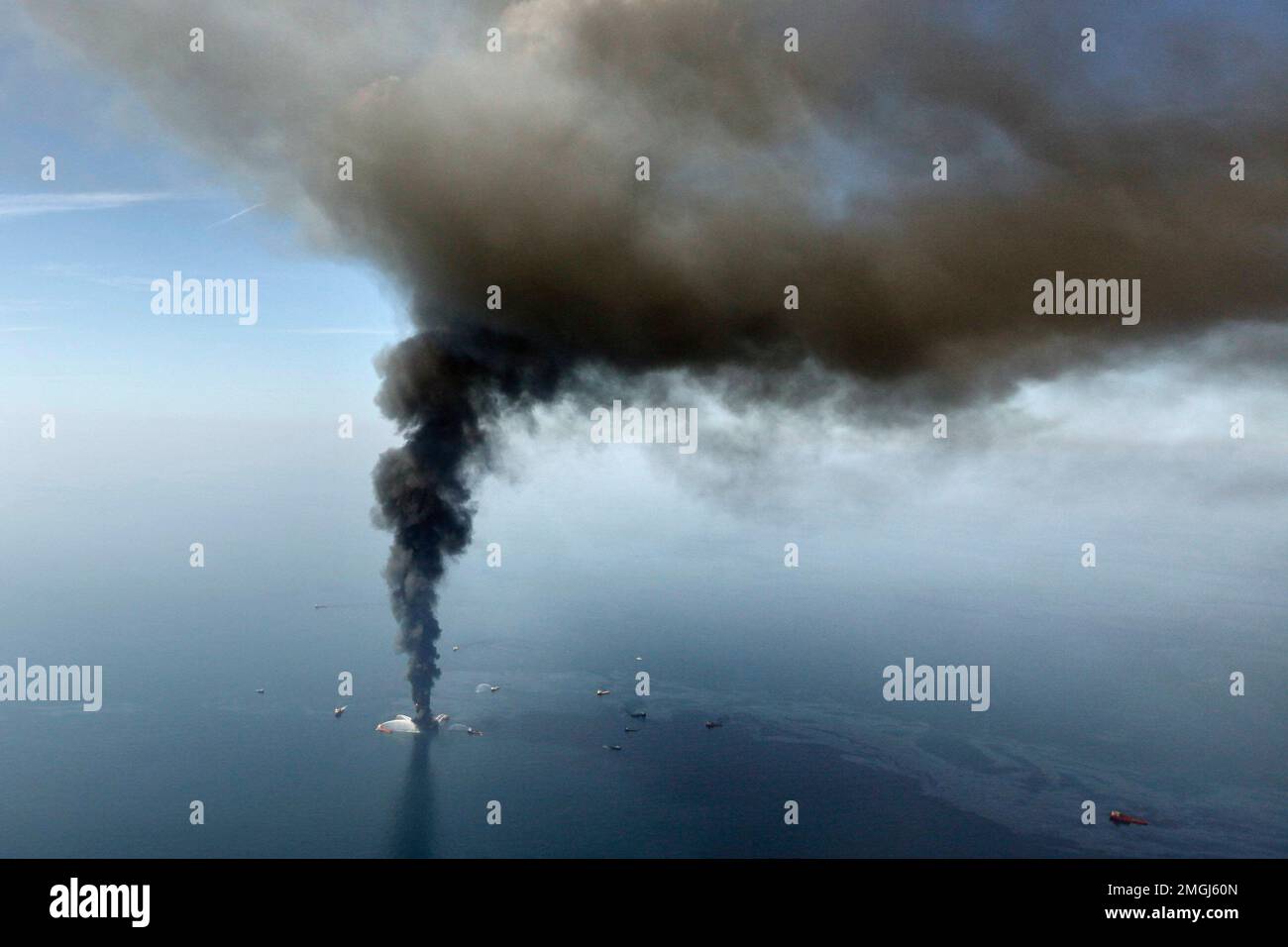 FILE - In this April 21, 2010, file photo, the Deepwater Horizon oil ...