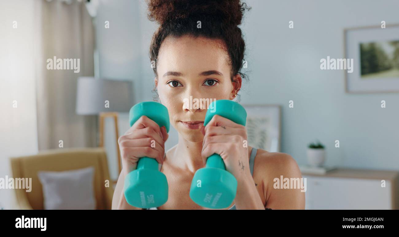 Exercise, fitness and watching tablet for online aerobics tutorial or ...