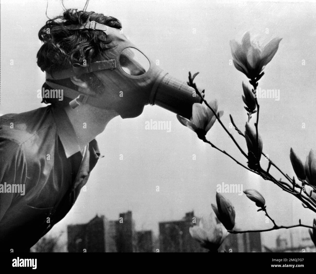 FILE - In this April 22, 1970 file photo, a Pace College student in a ...