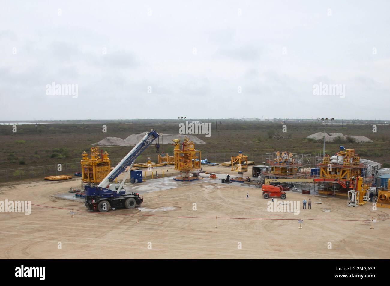 In this Tuesday March 10, 2020 photo, the five cap stacks built by ...