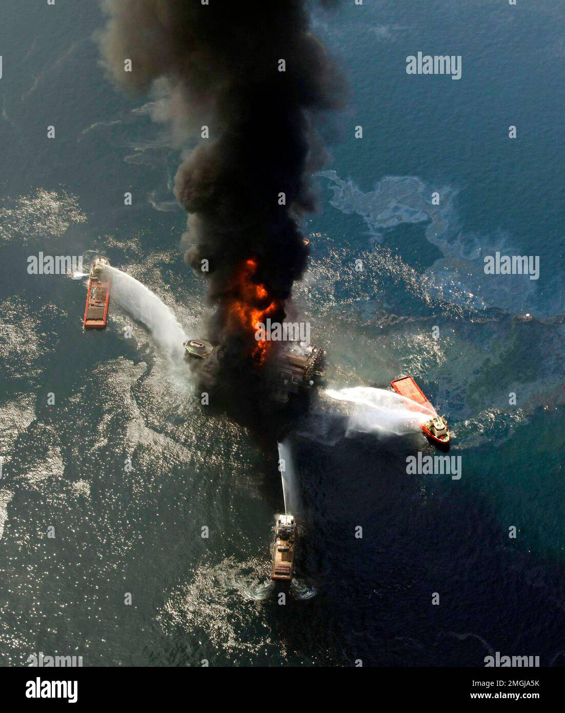 FILE - This April 21, 2010 file photo shows the Deepwater Horizon oil ...