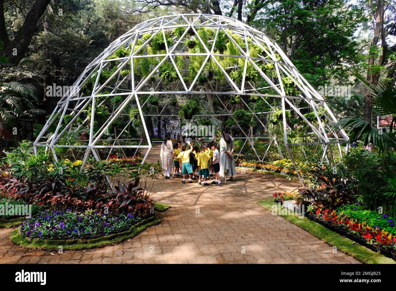 25 January 2023, Pune, India, The empress Botanical Garden during Annual flower show in Pune ...