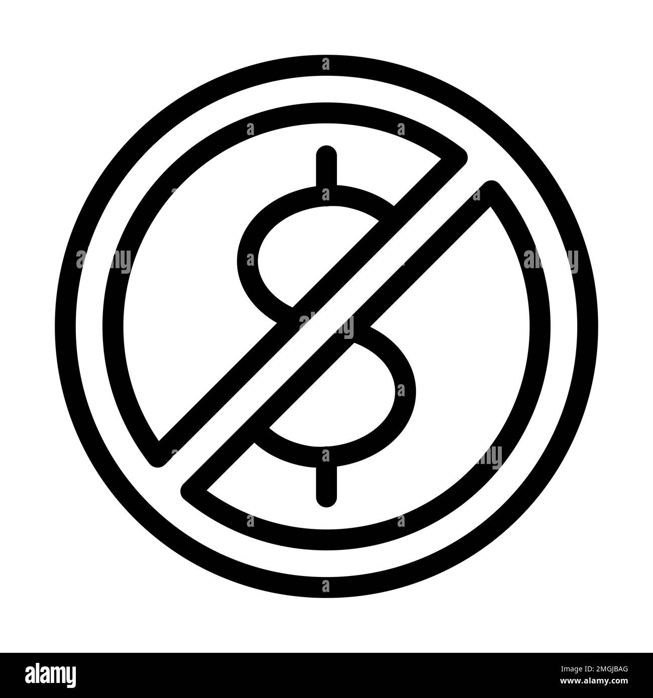 Banned icon vector outline Black and White Stock Photos & Images - Alamy