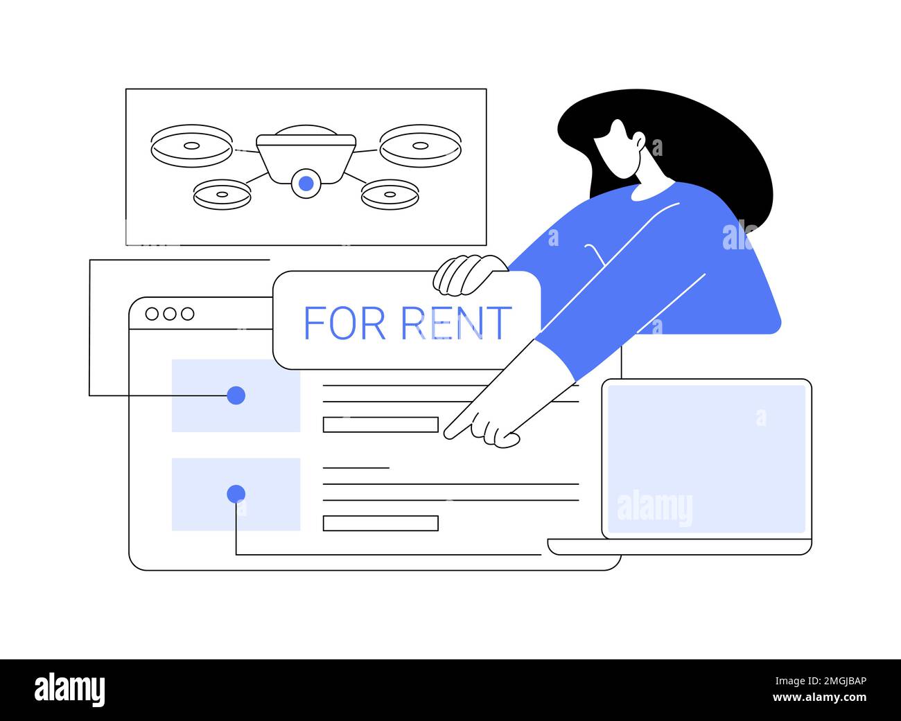 Renting electronic device abstract concept vector illustration Stock ...