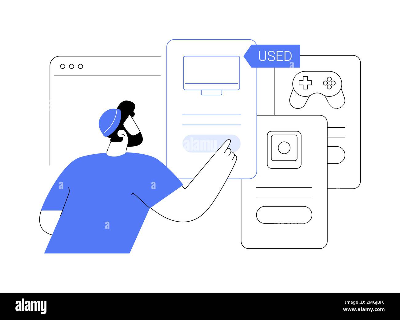 Used electronics trading abstract concept vector illustration Stock ...