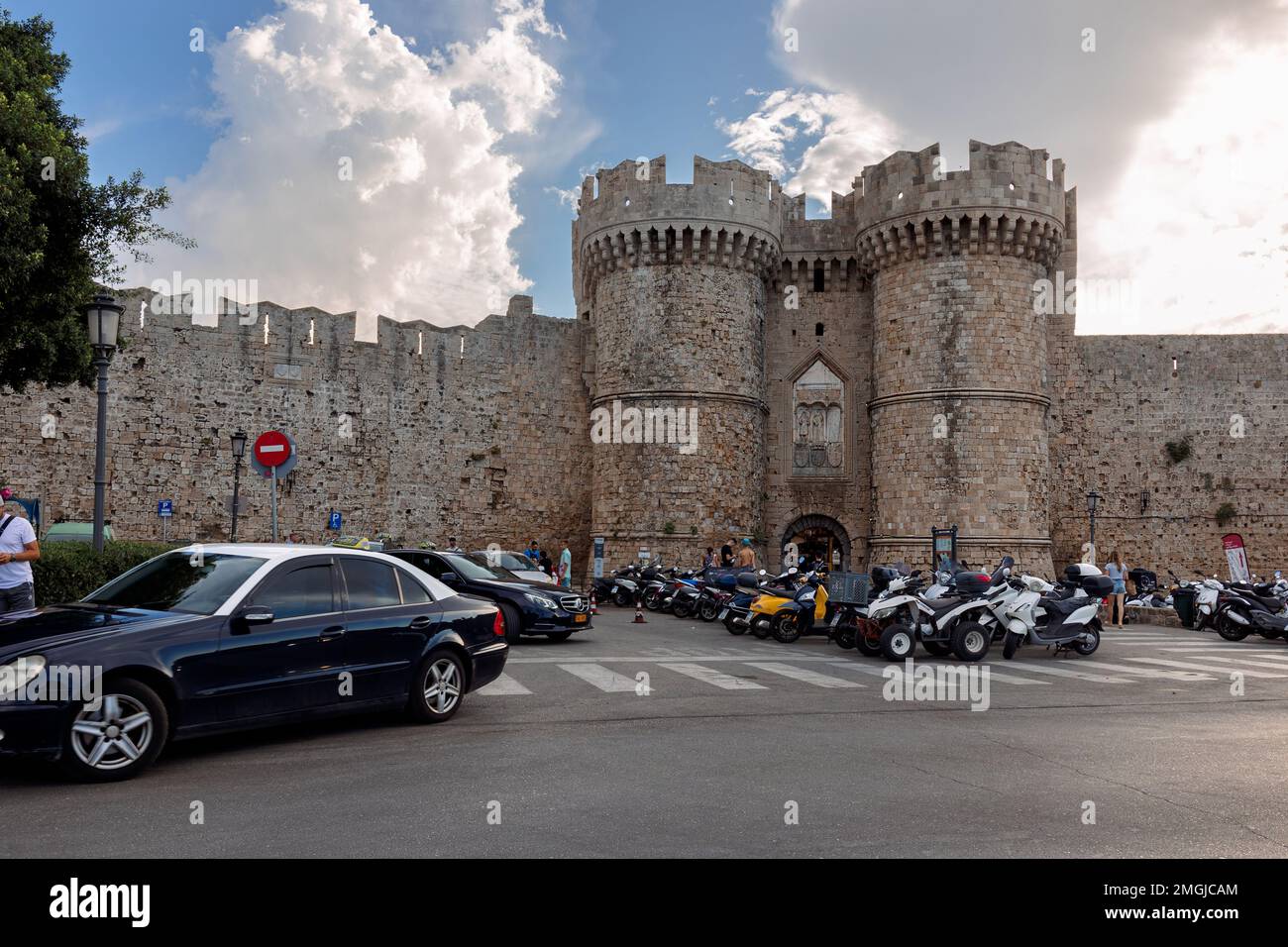 Rhodes, Greece - August 24, 2022: Walls and Port Sea Gate of Rhodes ...