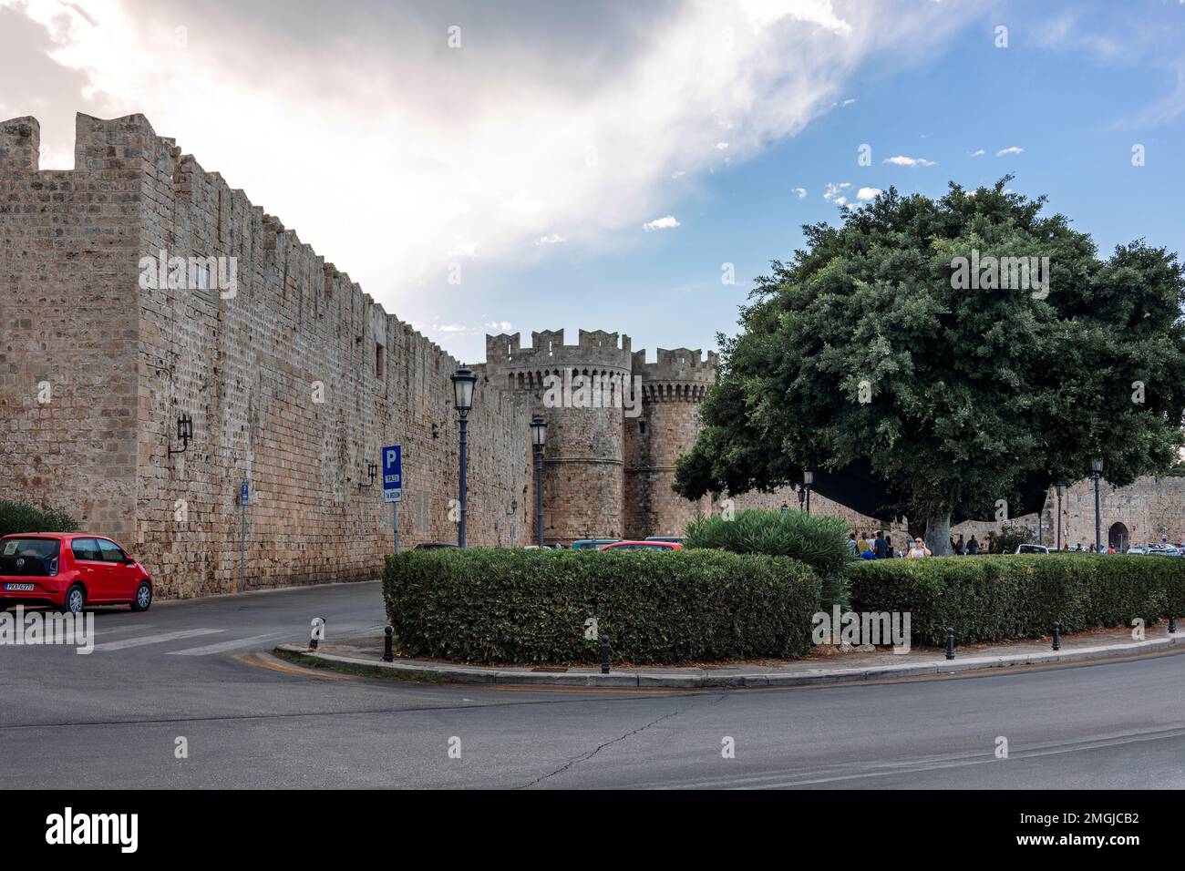 Rhodes, Greece - August 24, 2022: Walls and Port Sea Gate of Rhodes ...