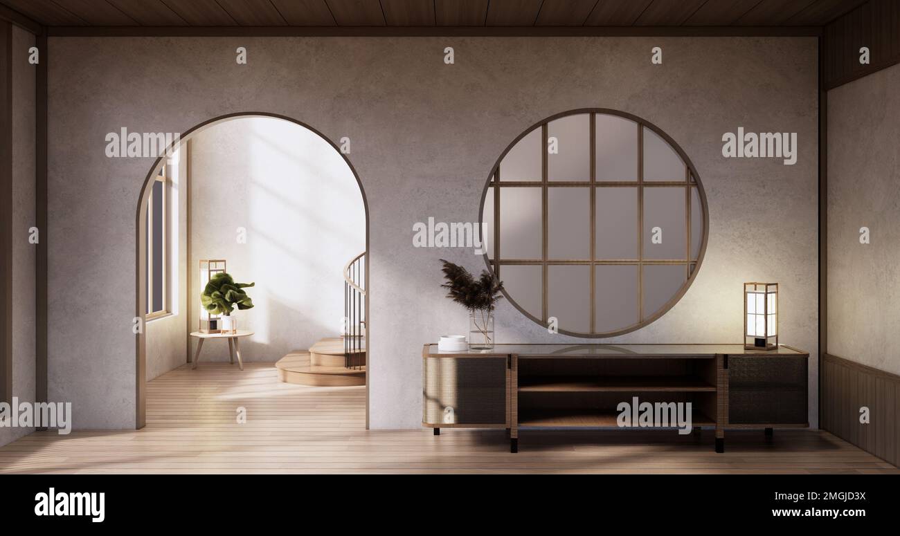 Modern peaceful Bedroom. japan style bedroom Stock Photo - Alamy