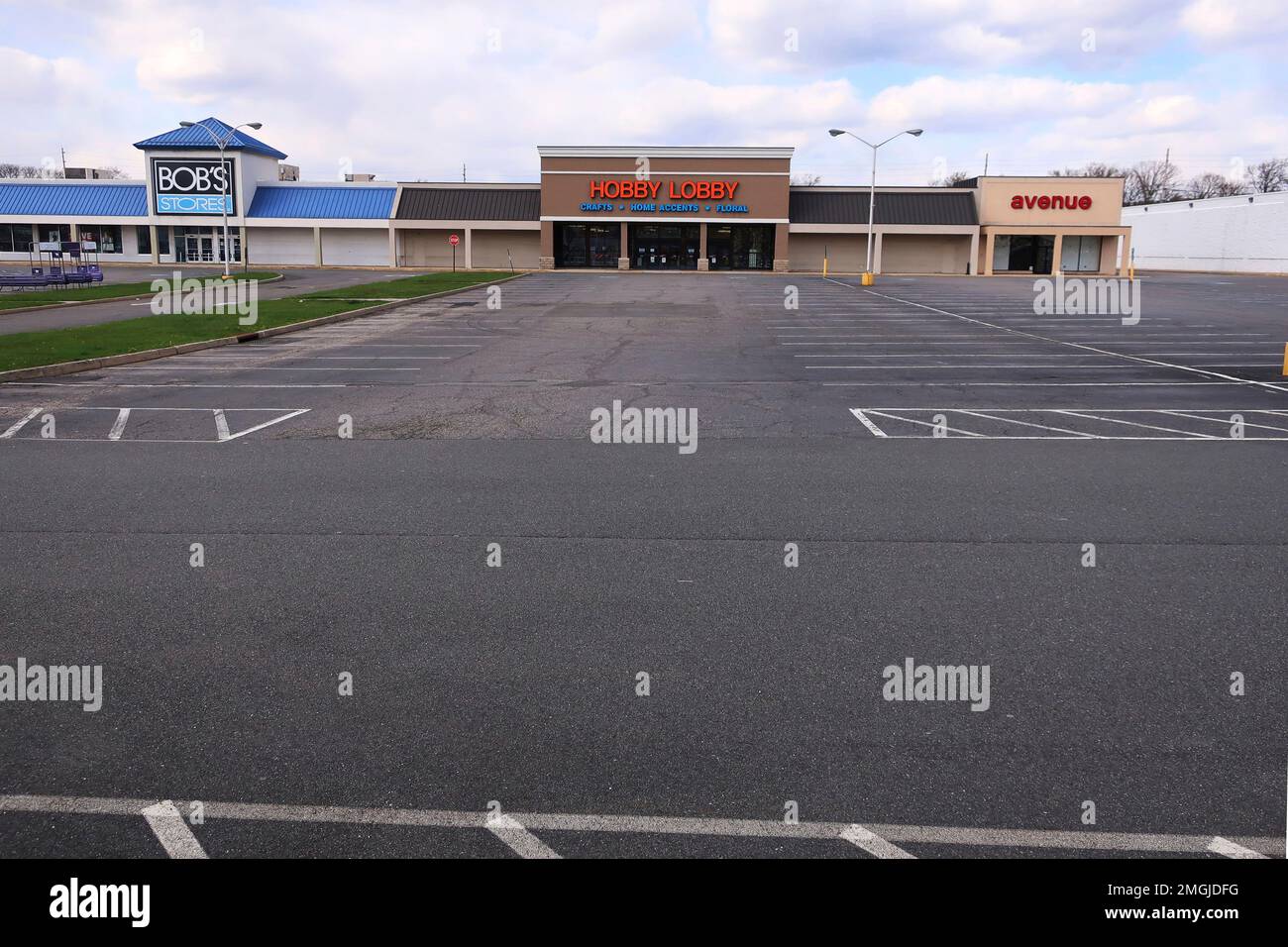 A Hobby Lobby store is closed during the coronavirus pandemic on ...