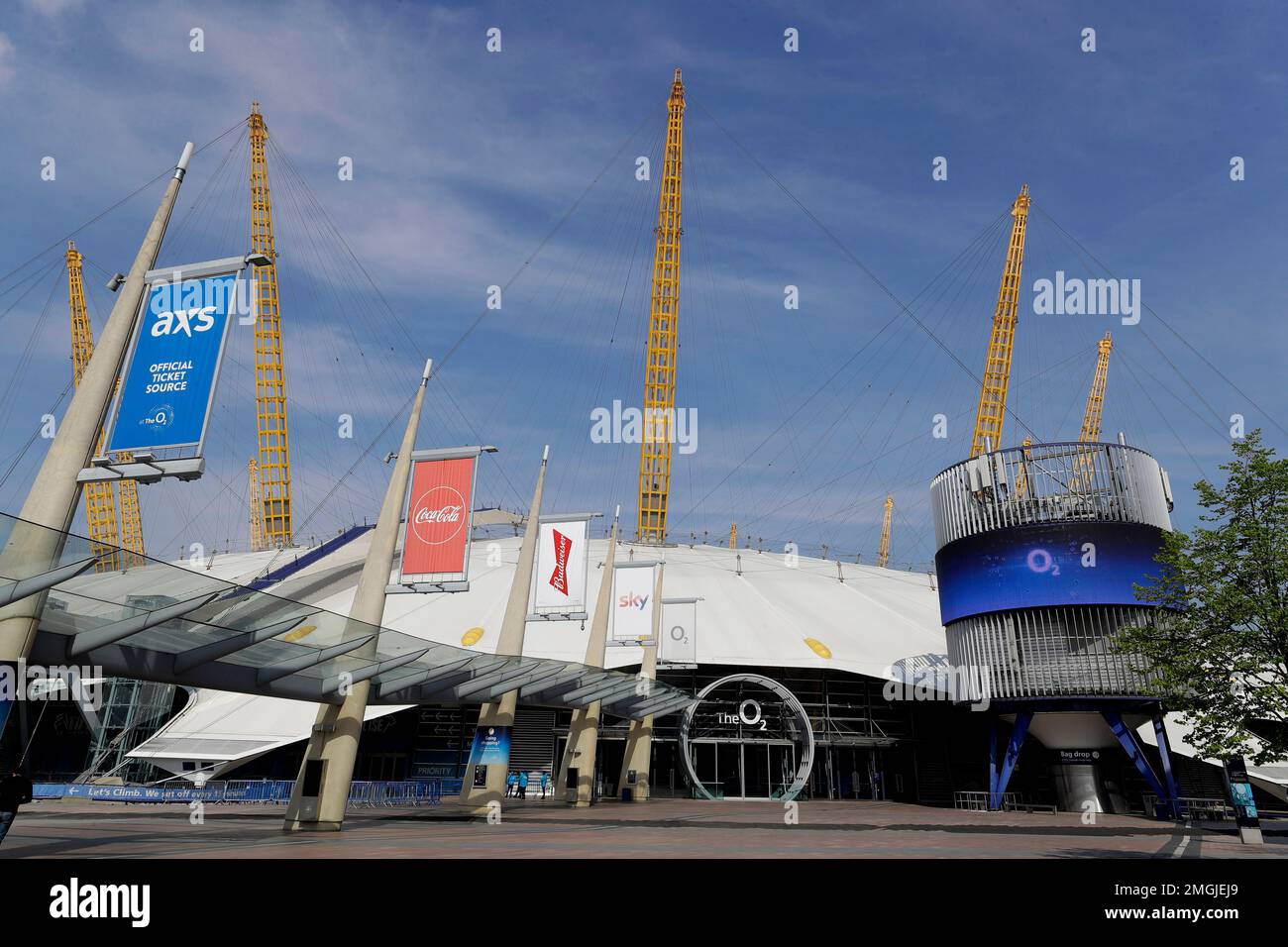 The O2 Arena in London, Thursday, April 16, 2020. (AP Photo/Kirsty ...
