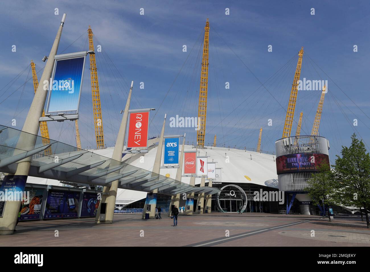 The O2 Arena in London, Thursday, April 16, 2020. (AP Photo/Kirsty ...