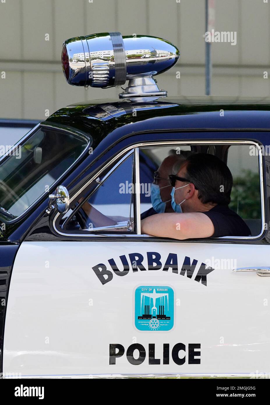 Burbank police drive by in a tribute to medical workers at Providence ...