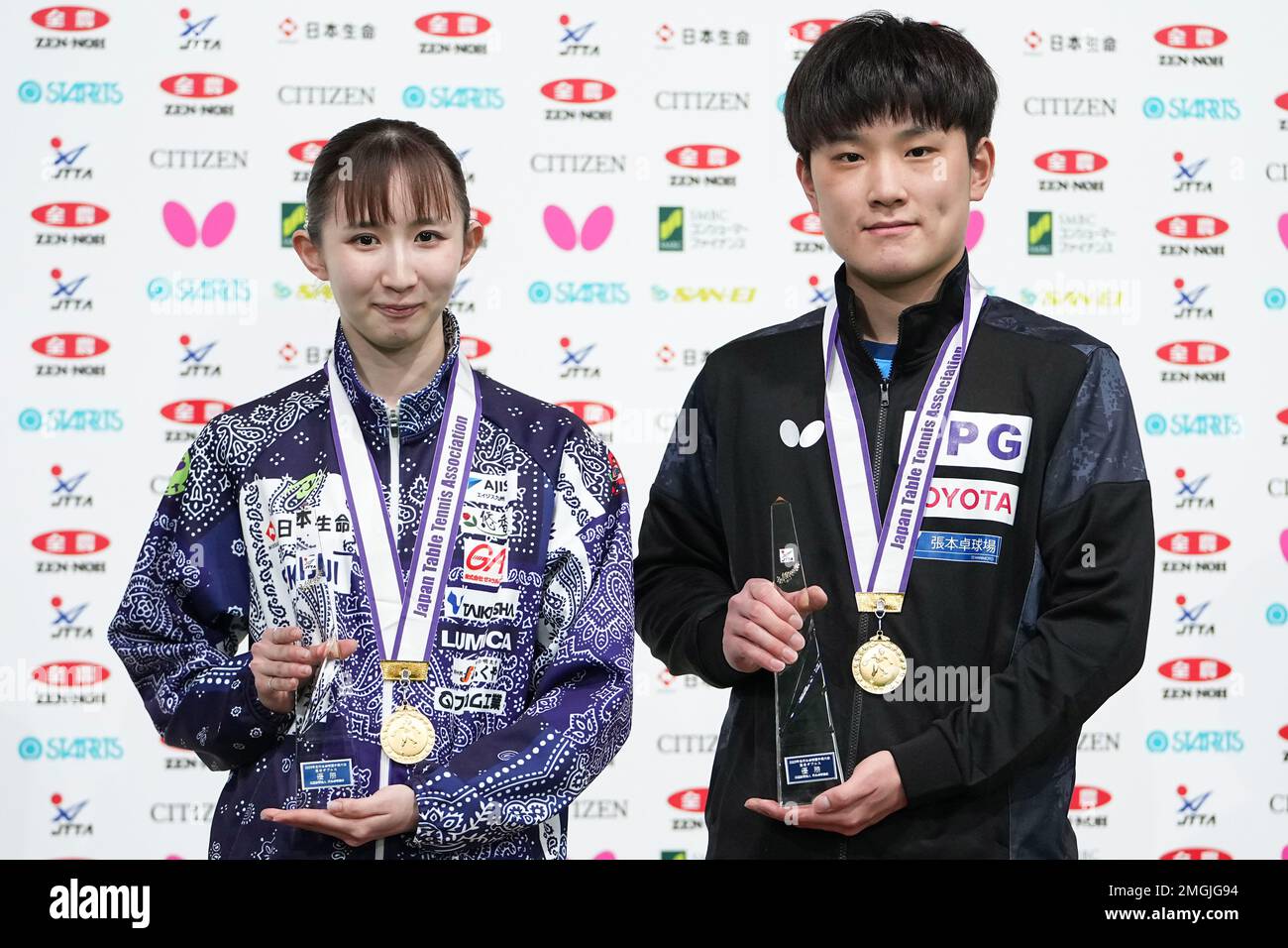 Tokyo, Japan. 26th Jan, 2023. Tomokazu Harimoto & Hina Hayata Table ...