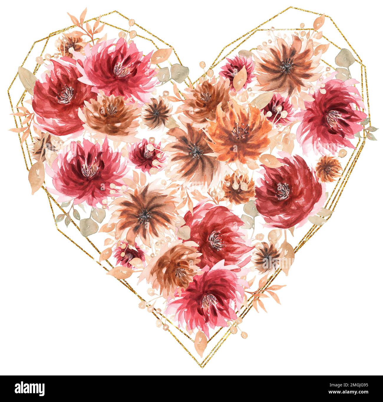 Pink Hearts And Flowers Clipart