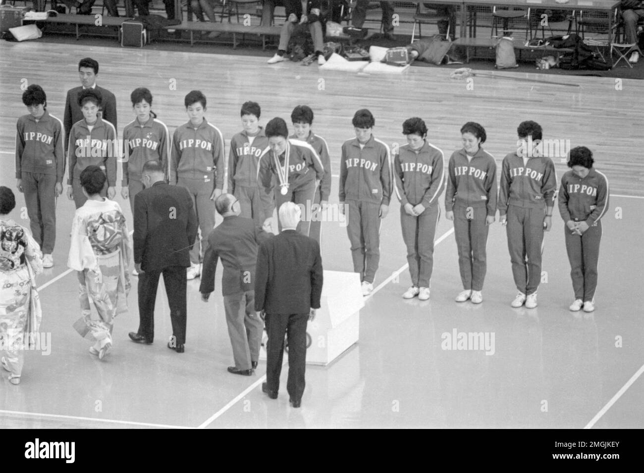 FILE - In this Oct. 23, 1964, file photo, Japan's players celebrate ...