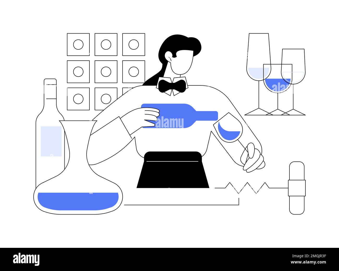 Sommelier abstract concept vector illustration Stock Vector Image & Art ...