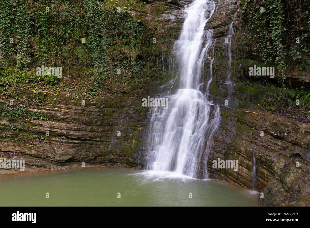 Beautiful view of Dzykhrinsky waterfall Stock Photo - Alamy