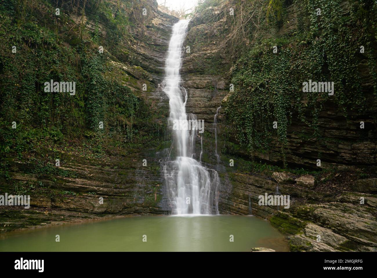 Beautiful view of Dzykhrinsky waterfall Stock Photo - Alamy