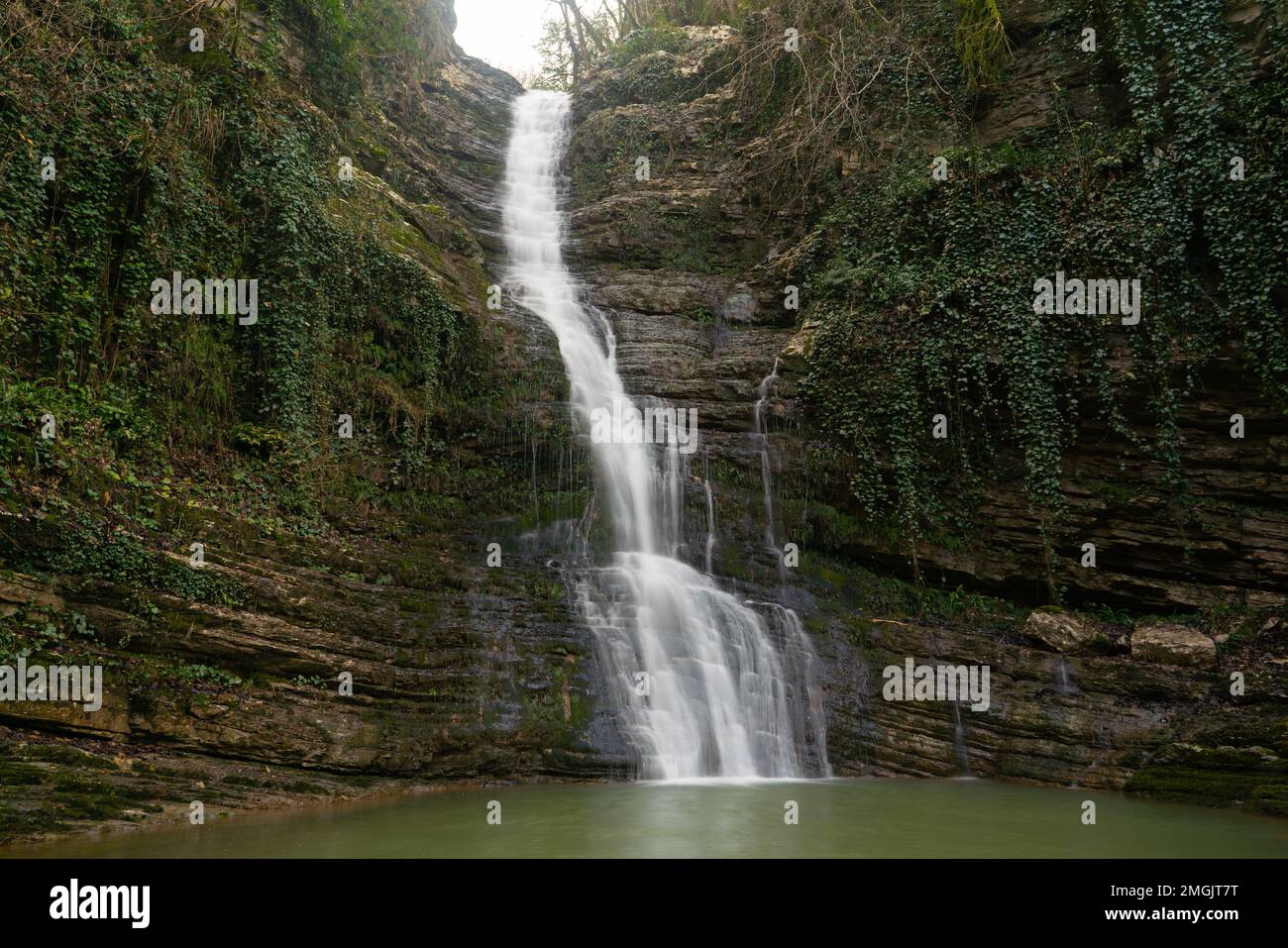 Beautiful view of Dzykhrinsky waterfall Stock Photo - Alamy