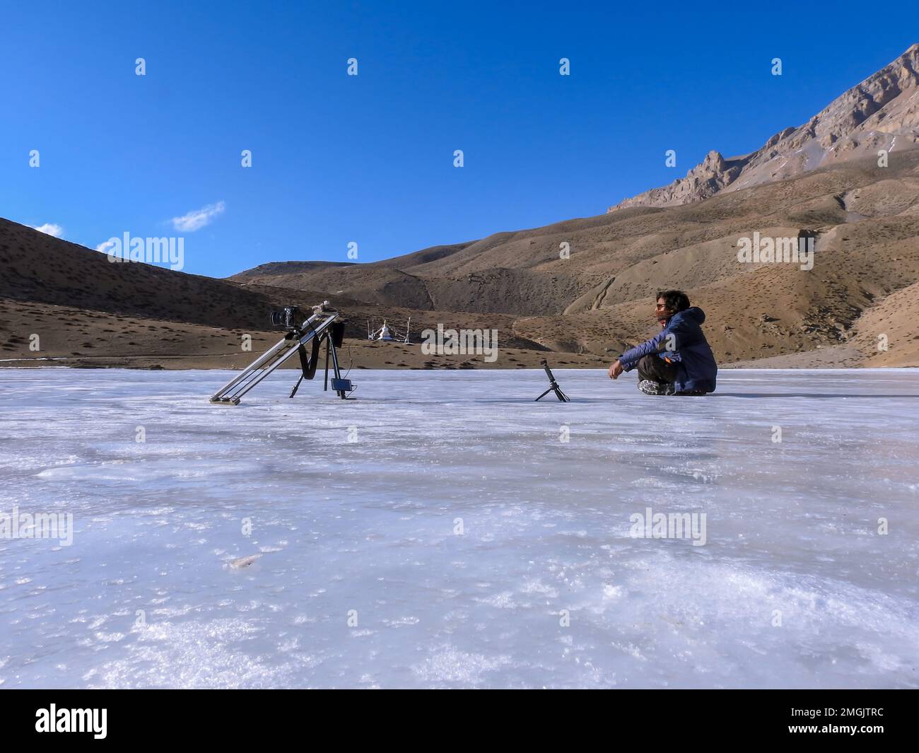 Spiti, Himachal Pradesh, India - April 1st, 2021 : Cracks on the ...