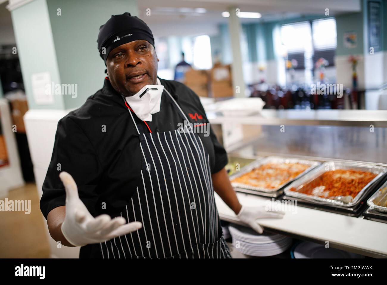 Curtis McNair, head chef of Elijah's Promise Community Kitchen, speaks ...