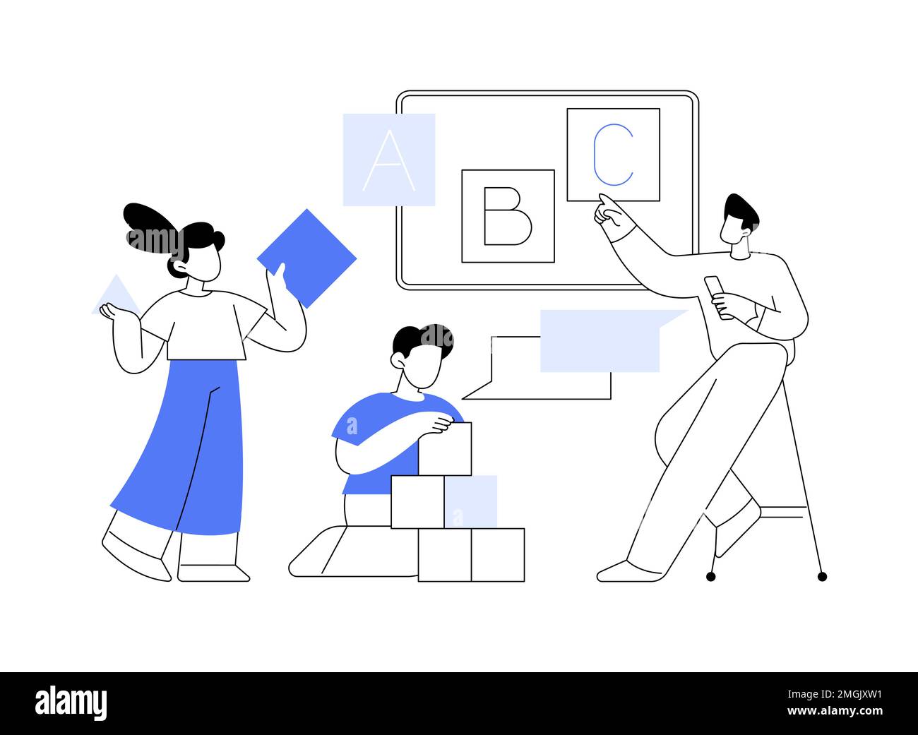 Nursery school abstract concept vector illustration Stock Vector Image ...