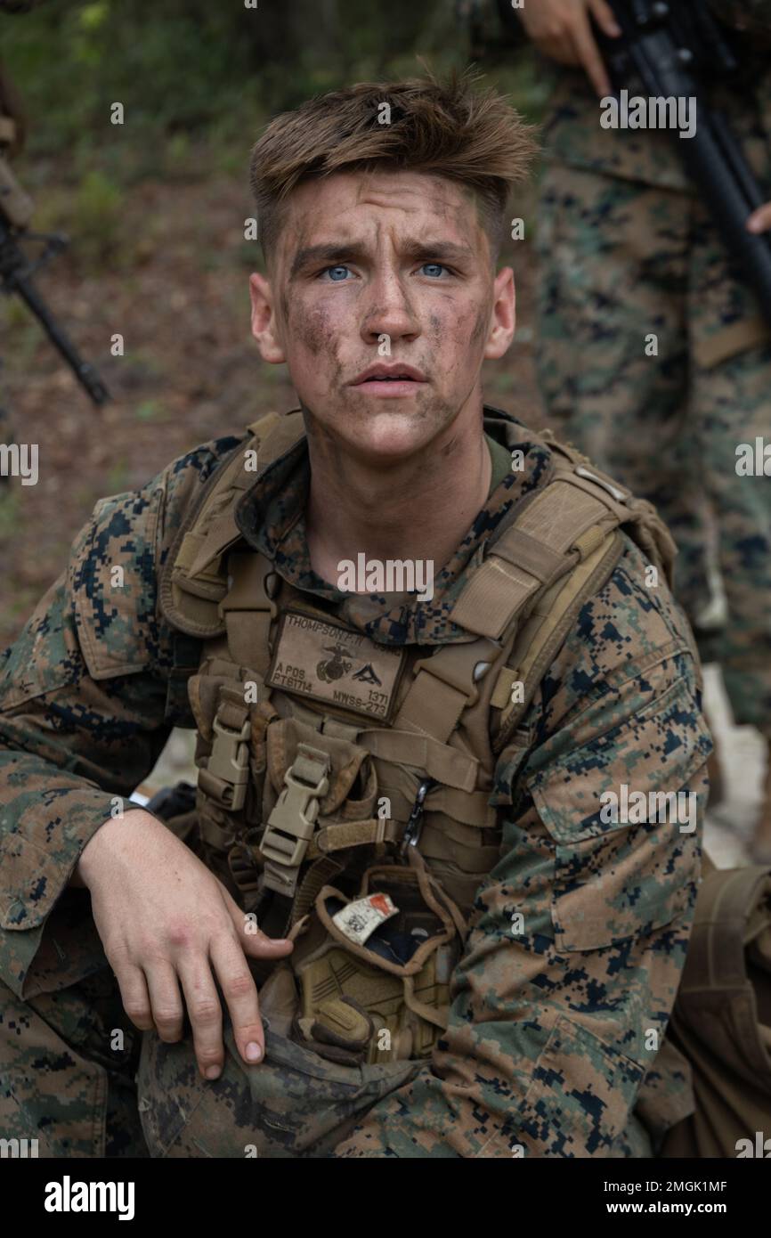U.S. Marine Corps Lance Cpl. Patrick Thompson, combat engineer, Marine ...